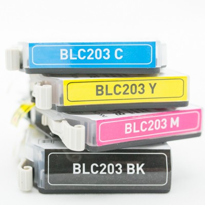 Compatible Brother LC203BK, LC203C, LC203M, LC203Y high yield ink cartridges (2 black, 1 cyan, 1 ...